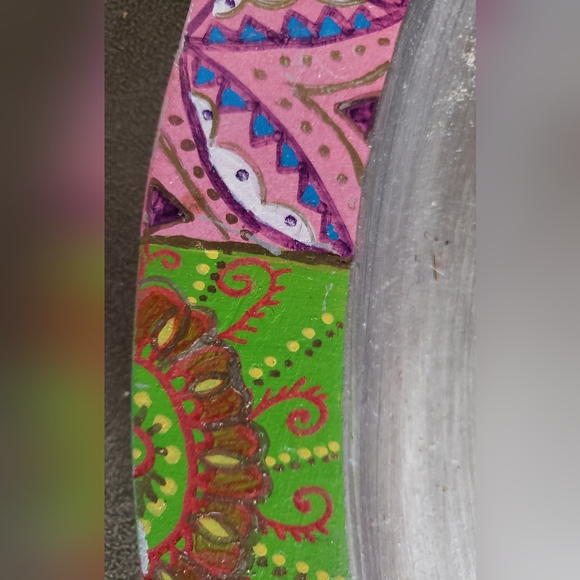 Vintage | Dining | Original Bohemian Handpainted Colorful Wooden Tray ...